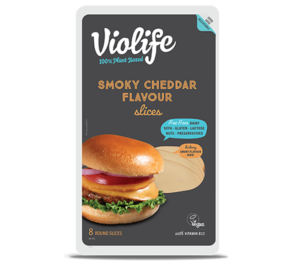 Smoky Cheddar Flavour Slices: Plant based, Vegan | Violife